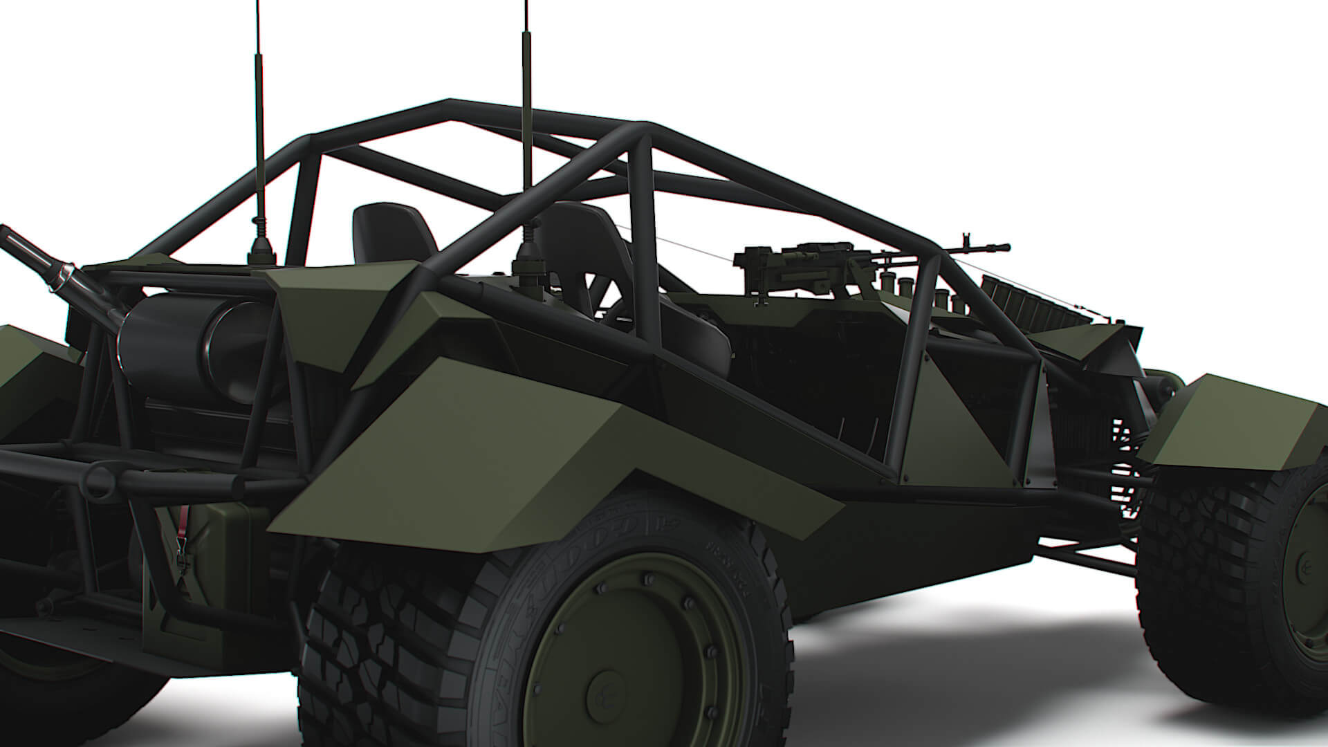 Generic Military Buggy Machine Gun 2023 - 3D Model by Creator 3D