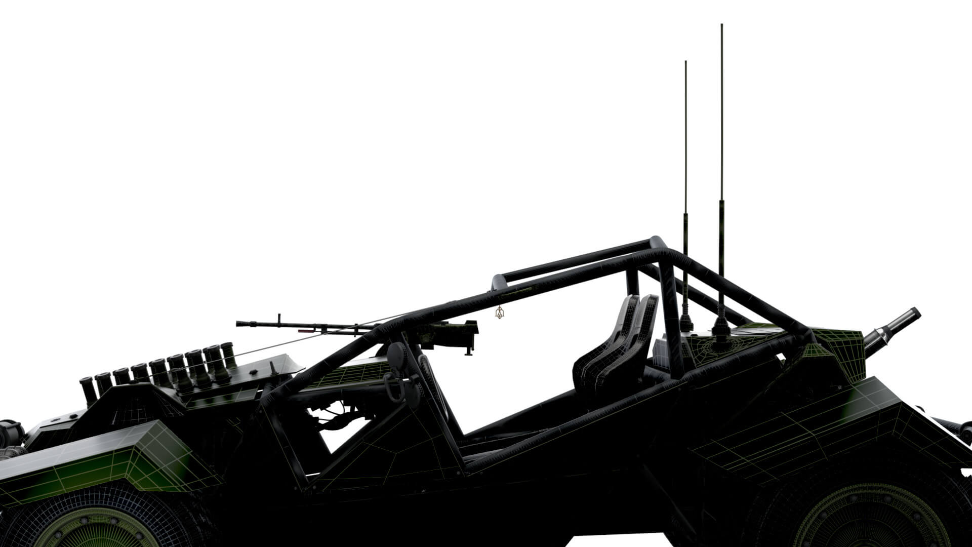 Generic Military Buggy Machine Gun 2023 - 3D Model by Creator 3D