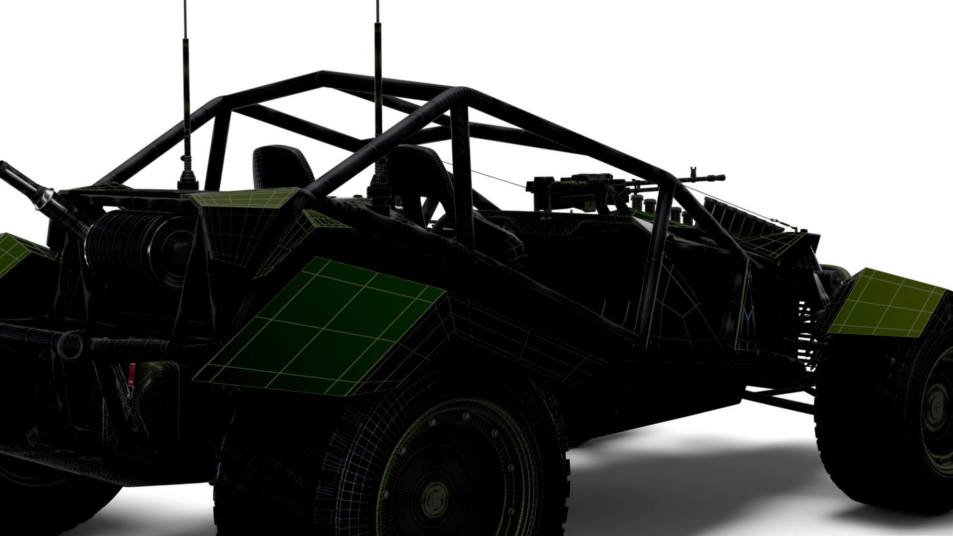 Generic Military Buggy Machine Gun 2023 - 3D Model by Creator 3D