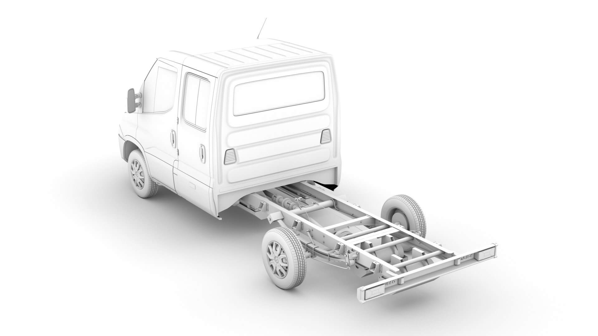 Iveco Daily Crew Cab L2 Chassis 2019 - 3D Model by Creator 3D