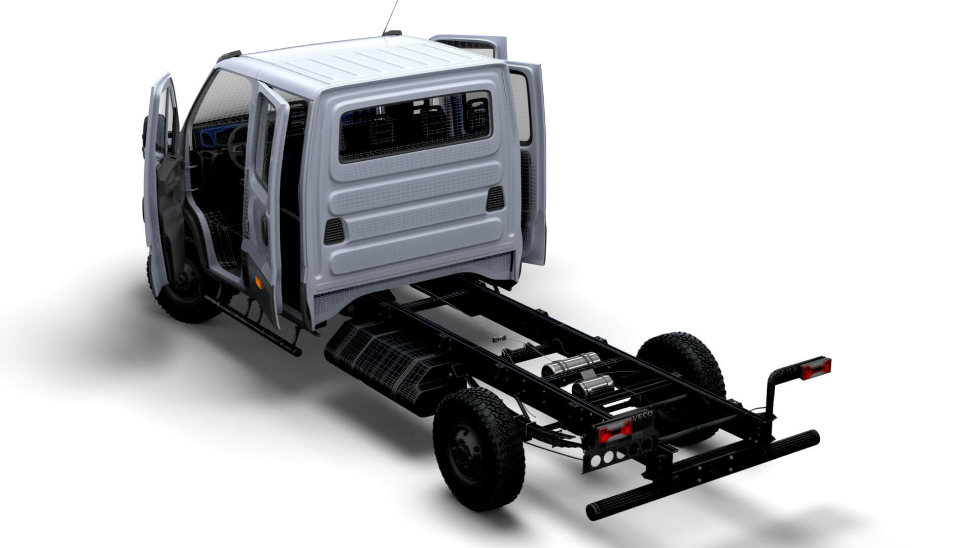 Iveco Daily Doka 4x4 HQ Interior 2017 - 3D Model by Creator 3D