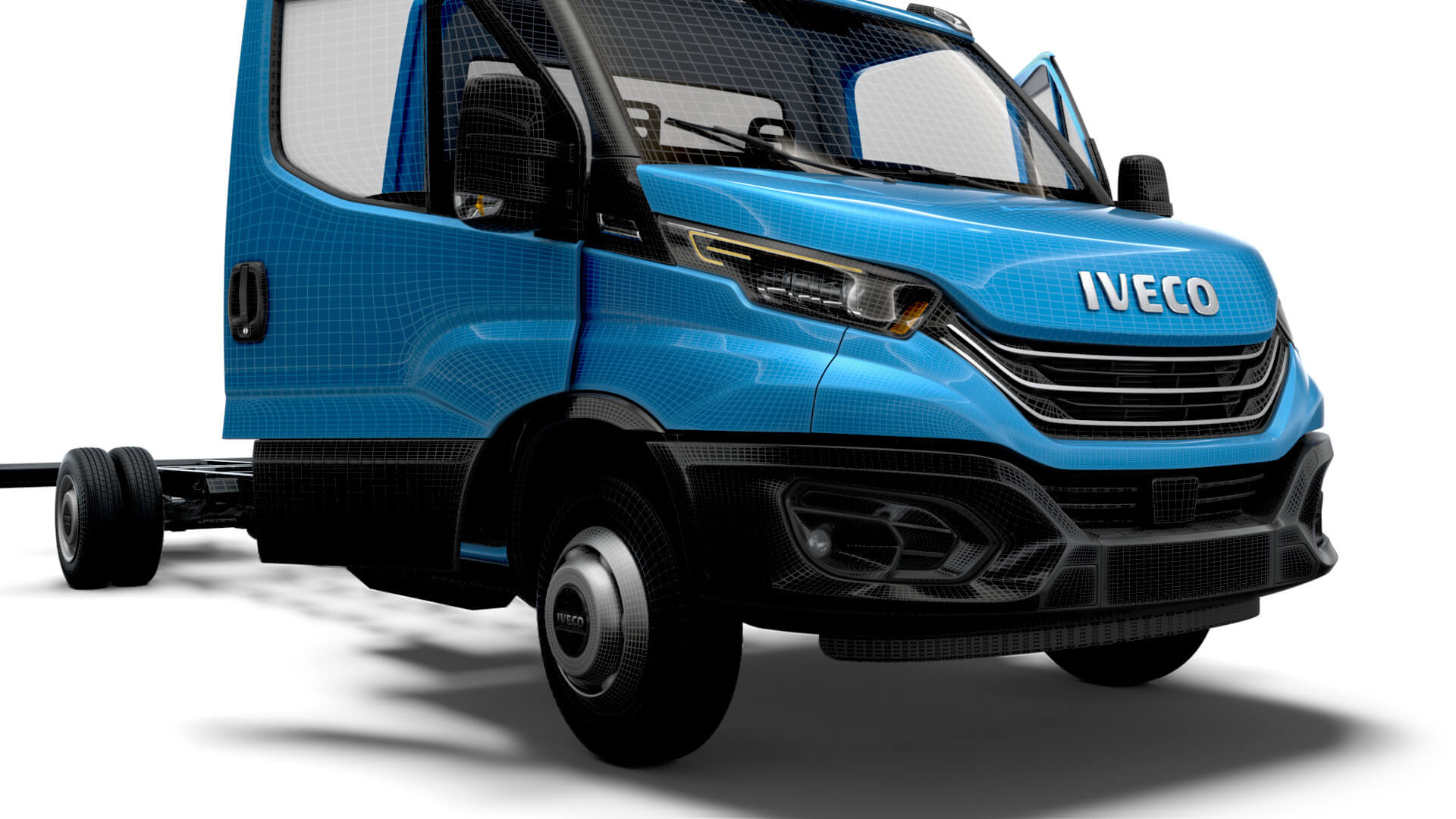 Iveco Daily Single Cab HQ Interior L7 Chassis 2023 - 3D Model by Creator 3D