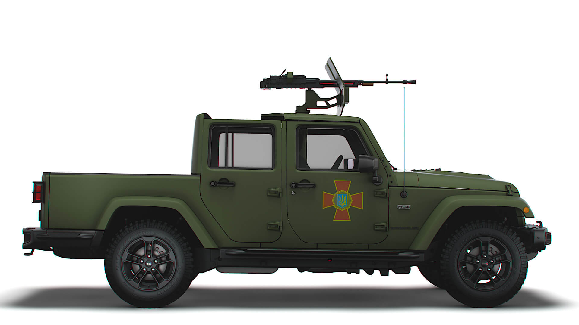 Jeep Gladiator 75th Machine Gun - 3D Model by Creator 3D