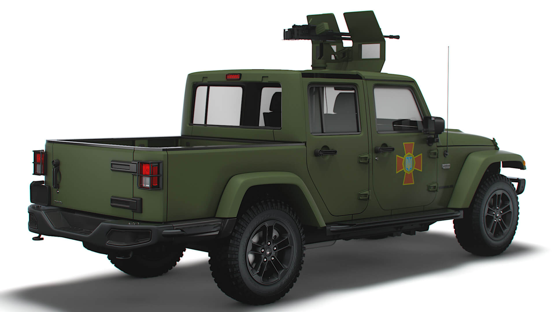 Jeep Gladiator 75th Machine Gun - 3D Model by Creator 3D