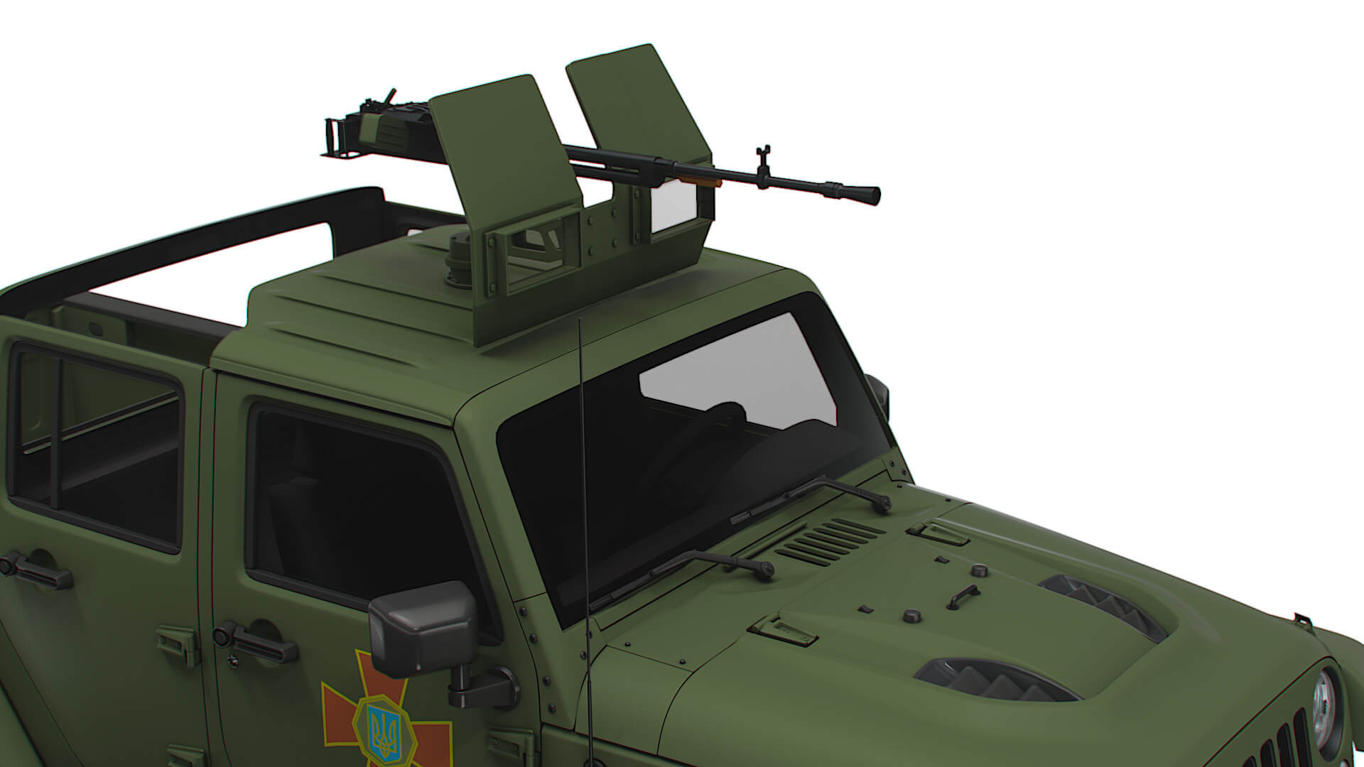 Jeep Gladiator 75th Machine Gun - 3D Model by Creator 3D