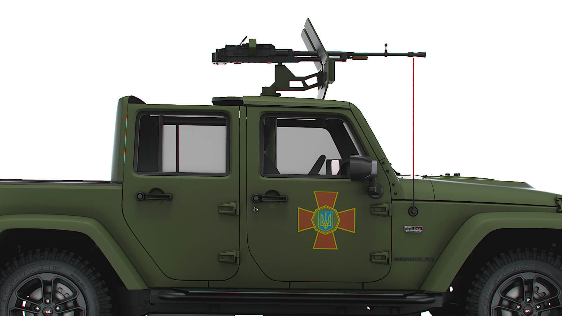 Jeep Gladiator 75th Machine Gun - 3D Model by Creator 3D