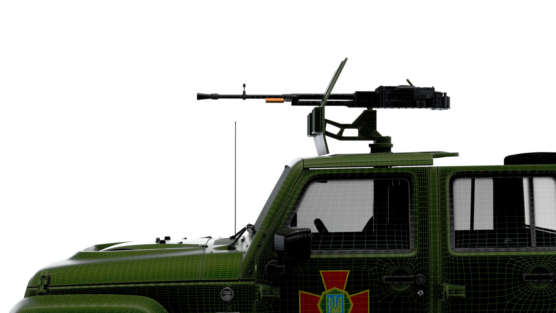 Jeep Gladiator 75th Machine Gun - 3D Model by Creator 3D