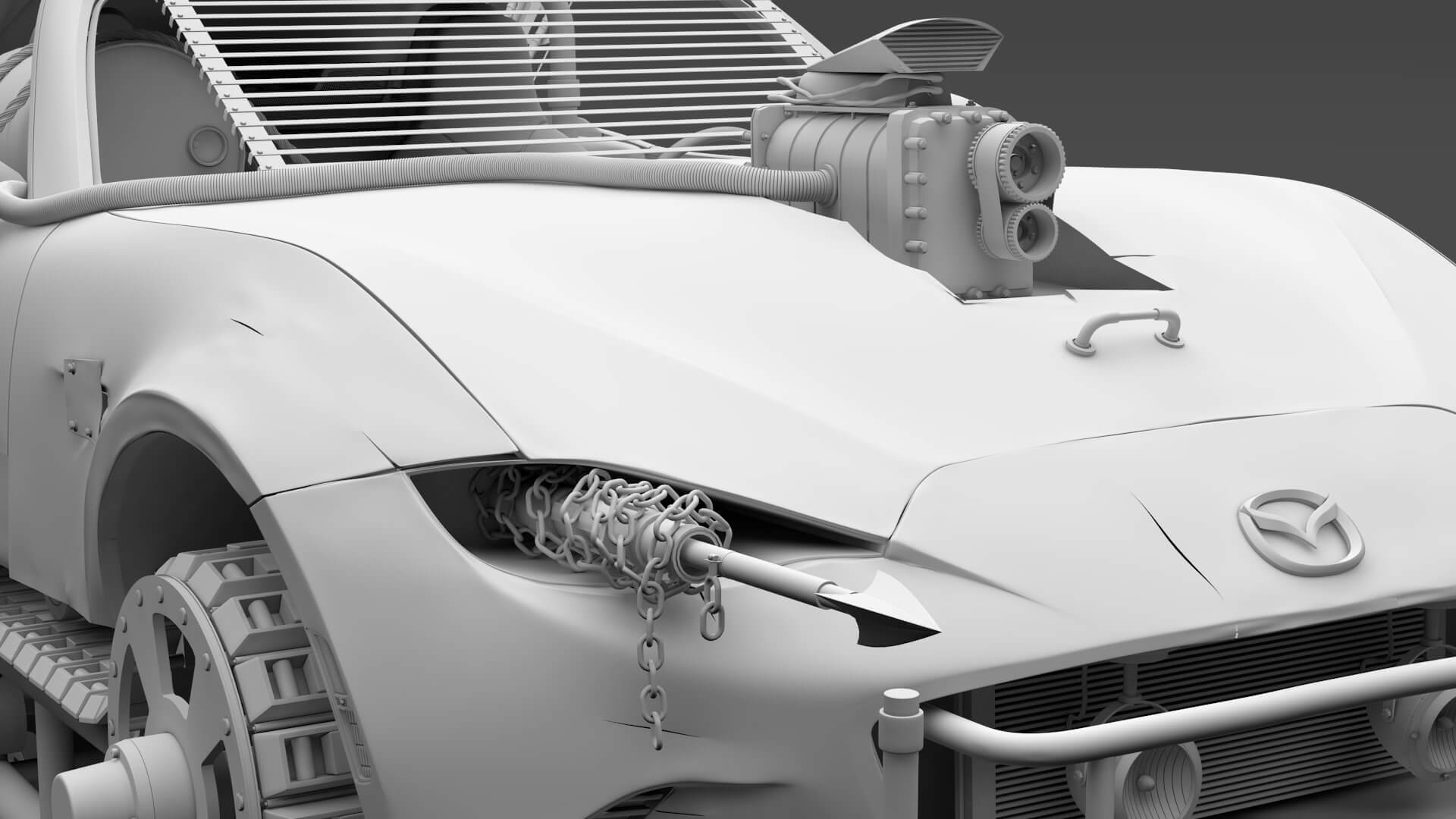 Mad Max Mazda MX 5 Maita Crusher - 3D Model by Creator 3D