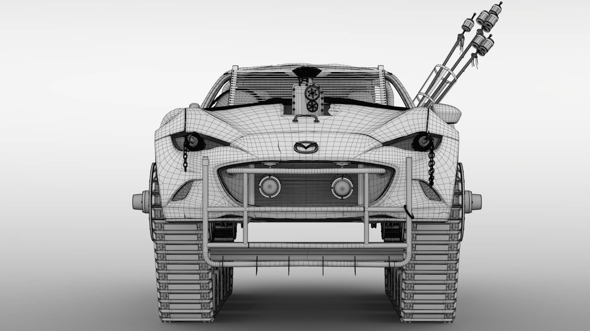 Mad Max Mazda MX 5 Maita Crusher - 3D Model by Creator 3D