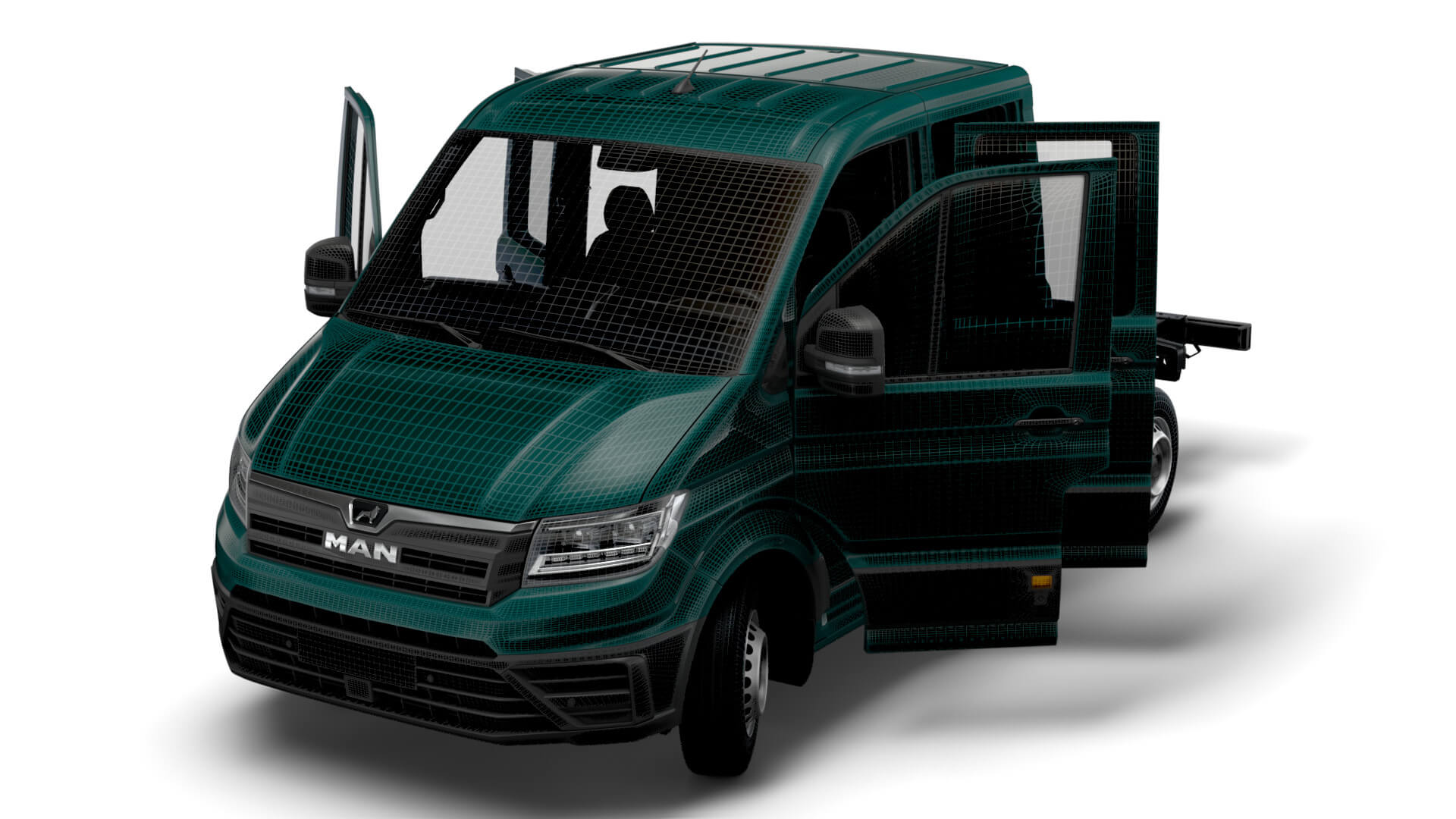 Man TGE Chassis DoubleCab L1 Hqinterior 2023 - 3D Model by Creator 3D