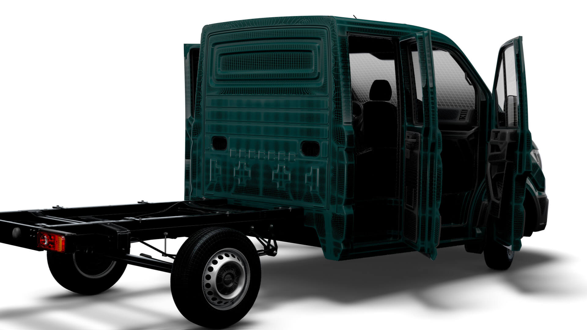 Man TGE Chassis DoubleCab L1 Hqinterior 2023 - 3D Model by Creator 3D