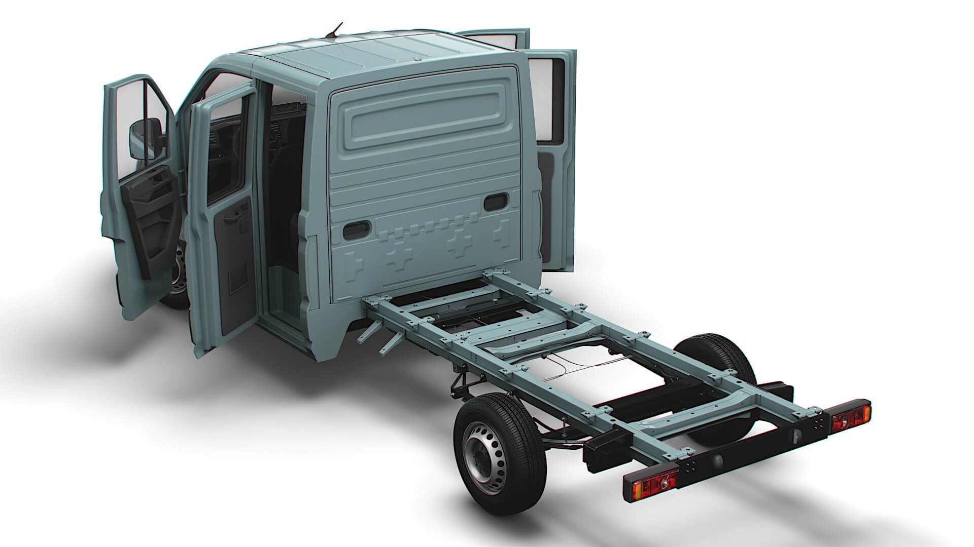 Man TGE Chassis DoubleCab L2 Hqinterior 2023 - 3D Model by Creator 3D
