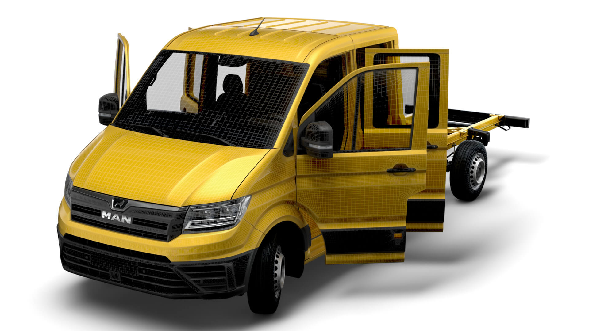 Man TGE Chassis DoubleCab L3 Hqinterior 2023 - 3D Model by Creator 3D