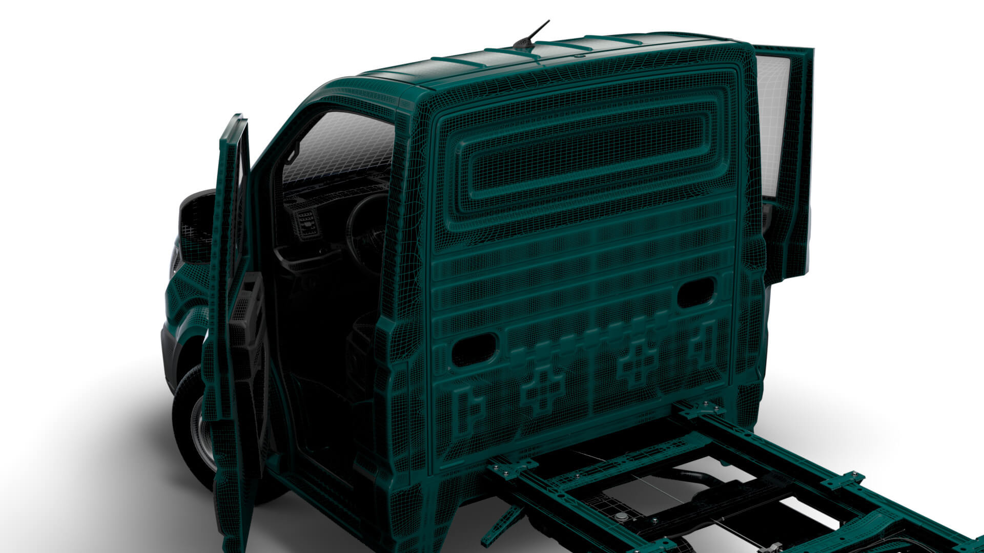 Man TGE Chassis SingleCab L1 Hqinterior 2023 - 3D Model by Creator 3D