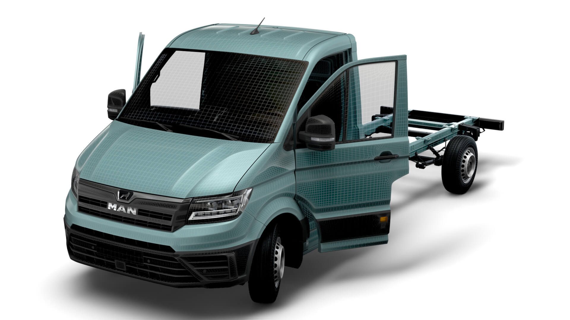 Man TGE Chassis SingleCab L2 Hqinterior 2023 - 3D Model by Creator 3D