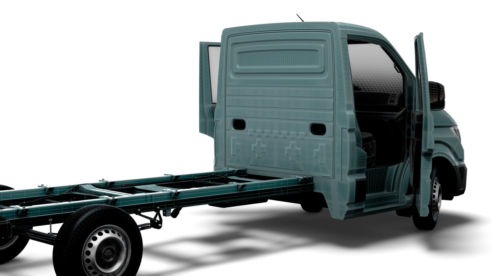 Man TGE Chassis SingleCab L2 Hqinterior 2023 - 3D Model by Creator 3D