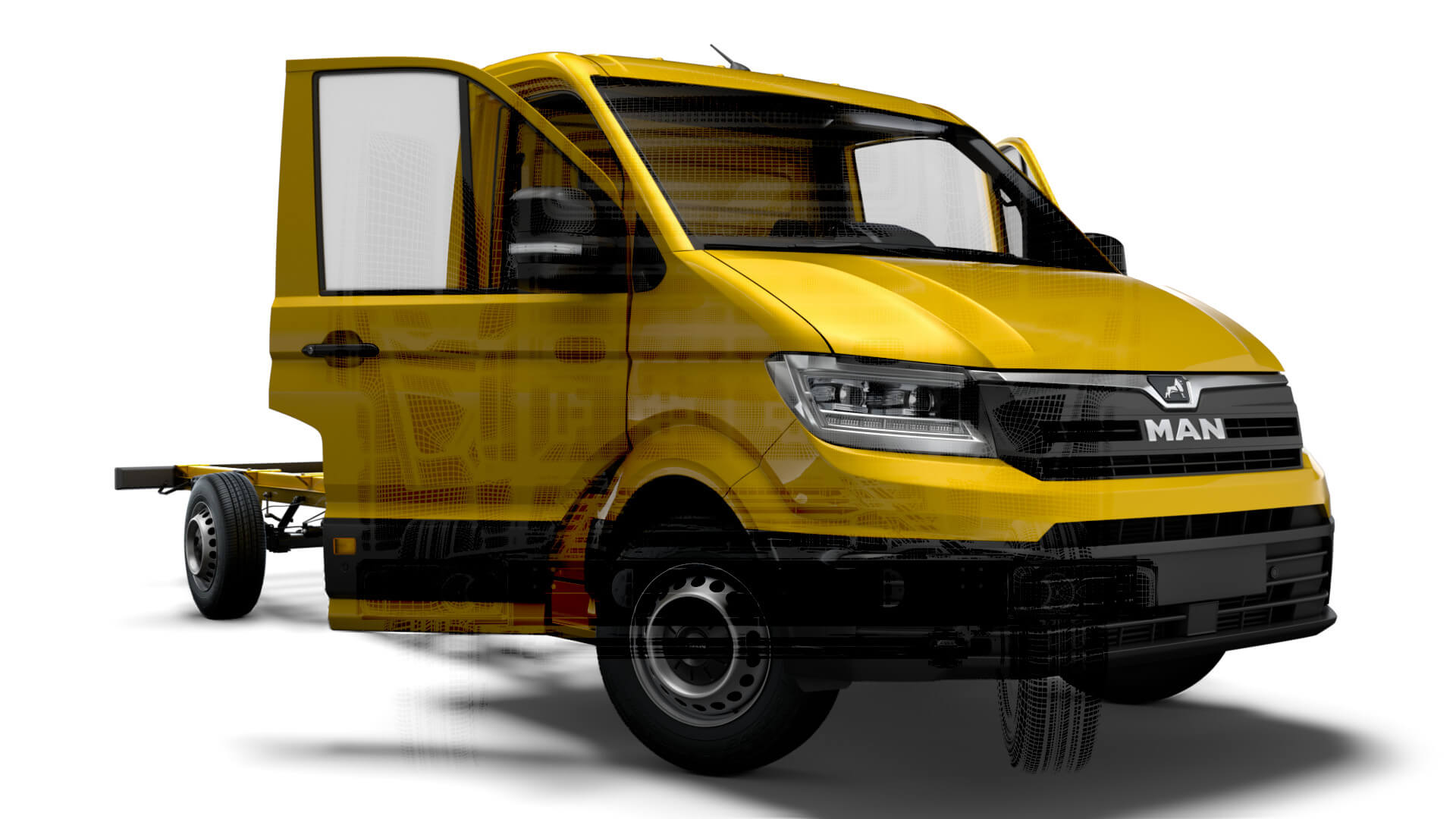 Man TGE Chassis SingleCab L3 Hqinterior 2023 - 3D Model by Creator 3D