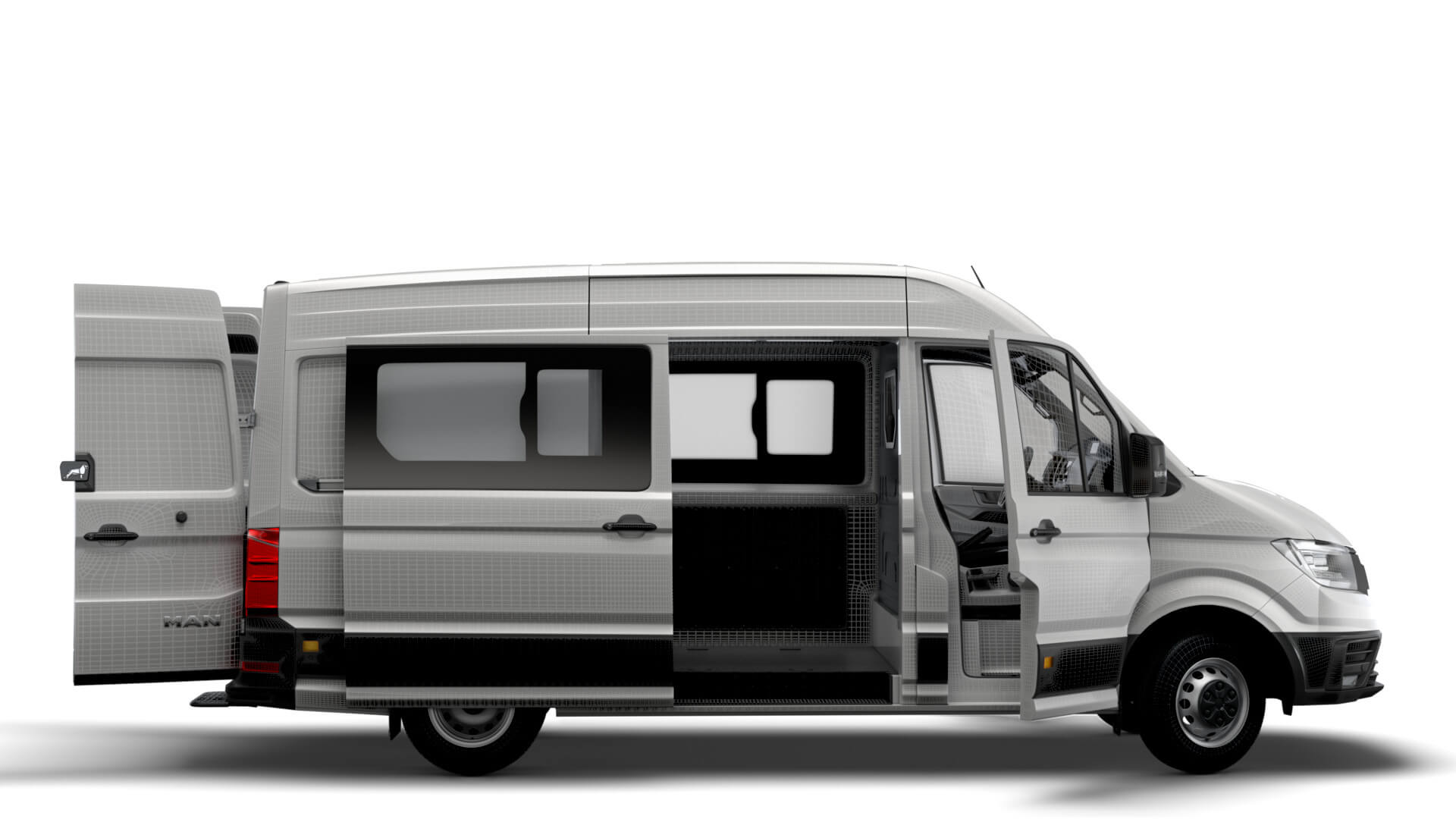 MAN TGE Combi L2H2 HQ Interior 2023 - 3D Model by Creator 3D