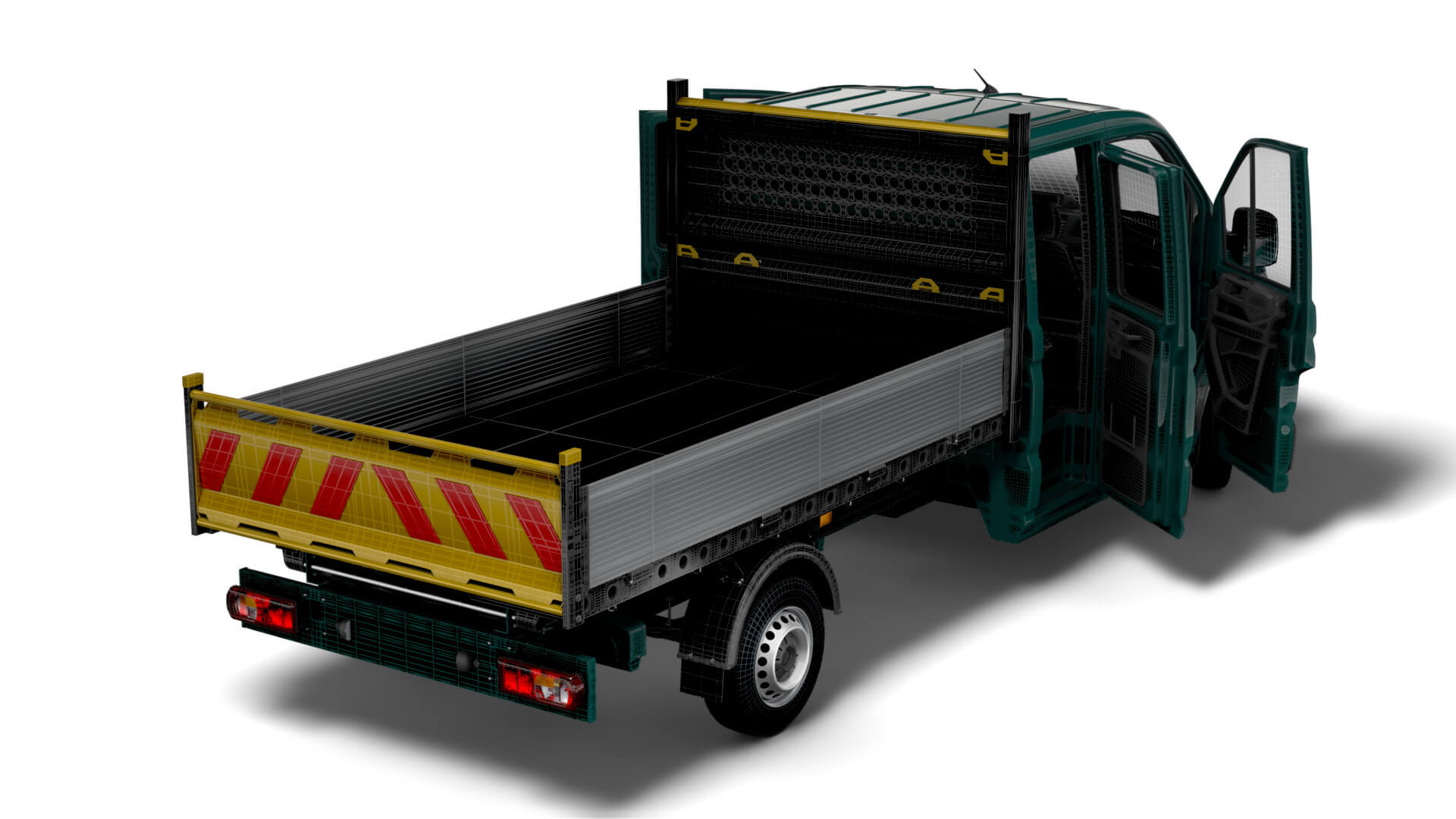 Man TGE Double Cab Tipper HQ Interior 2023 - 3D Model by Creator 3D
