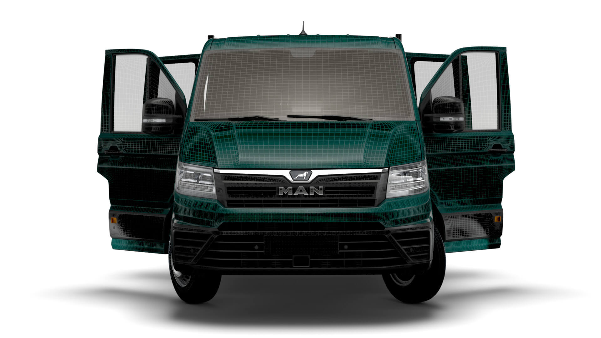 Man TGE Double Cab Tipper HQ Interior 2023 - 3D Model by Creator 3D