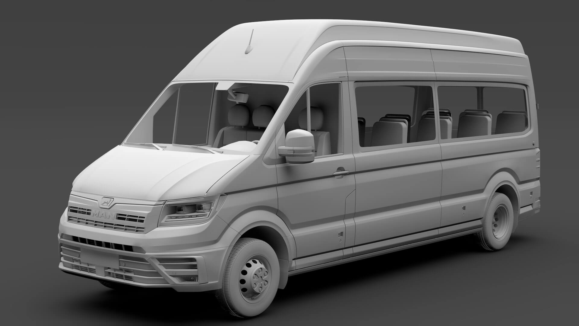 MAN TGE L3H3 Window Van 2018 - 3D Model by Creator 3D
