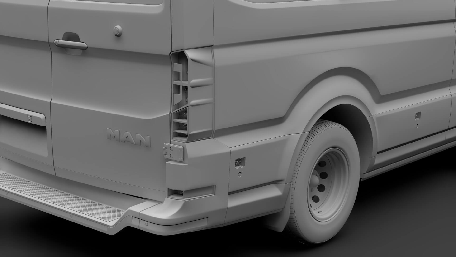 MAN TGE L3H3 Window Van 2018 - 3D Model by Creator 3D