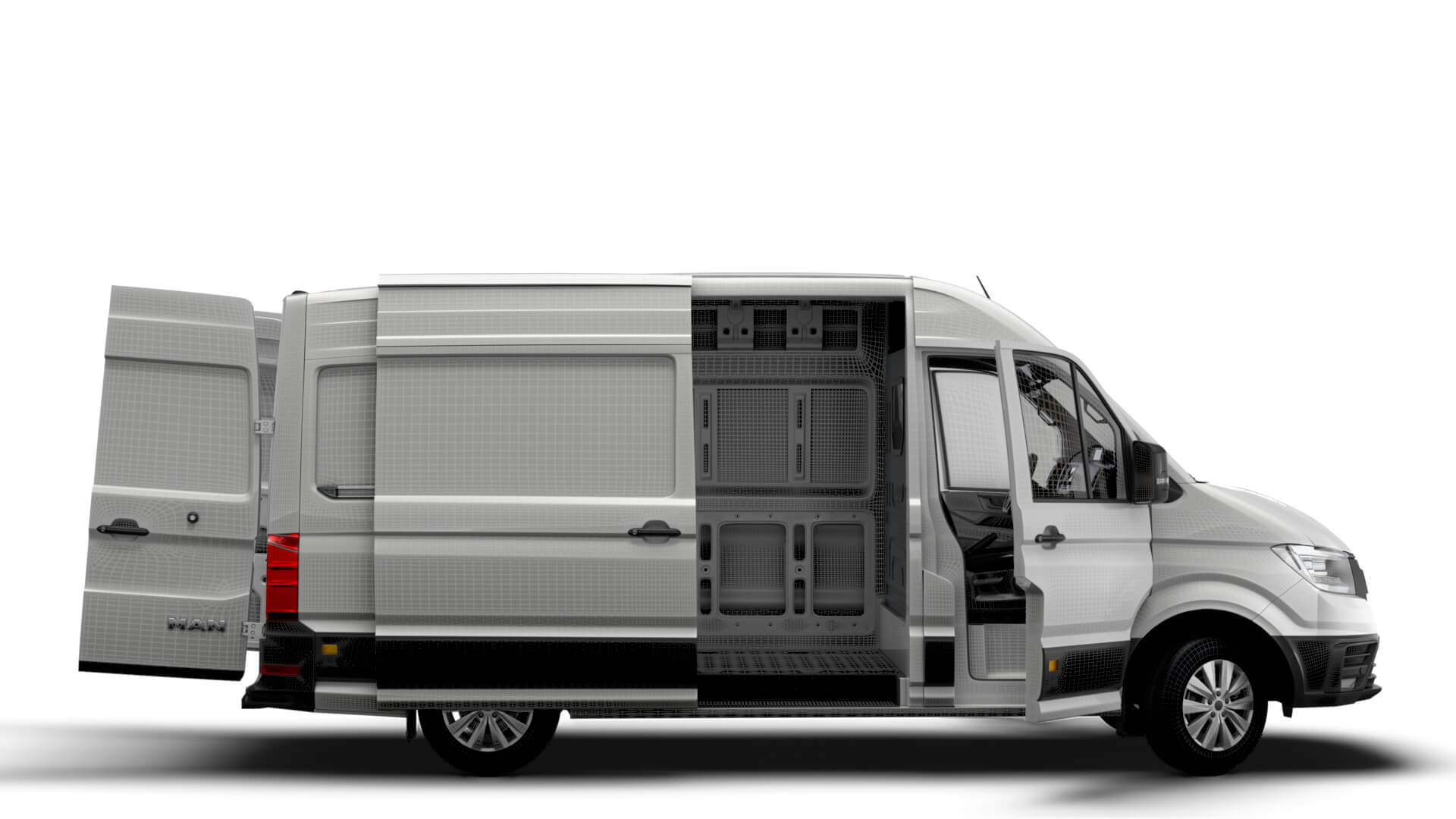 Man TGE Panel Van L2H2 HQ Interior 2023 - 3D Model by Creator 3D