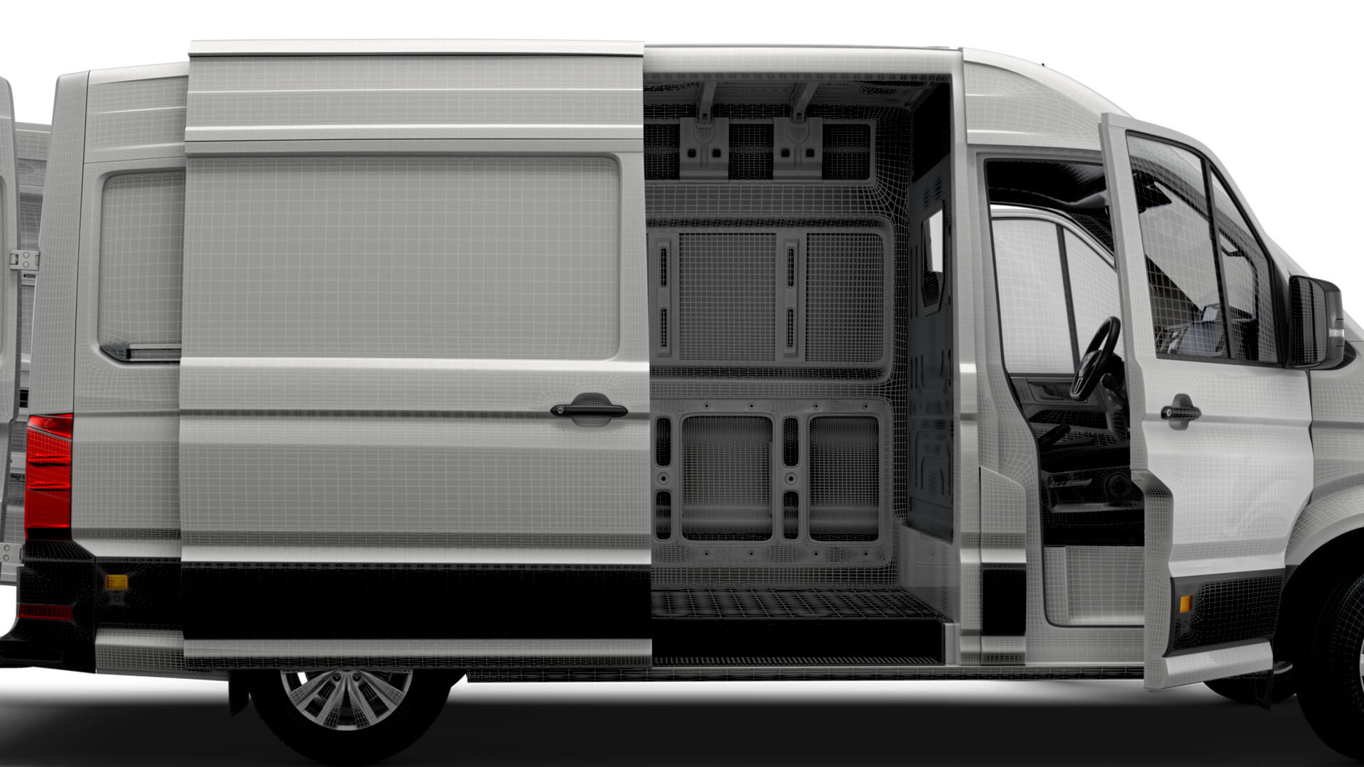 Man TGE Panel Van L2H2 HQ Interior 2023 - 3D Model by Creator 3D