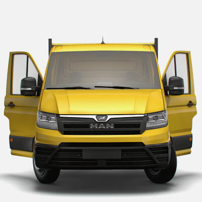 Man TGE Single Cab Tipper HQ Interior 2023 - 3D Model by Creator 3D