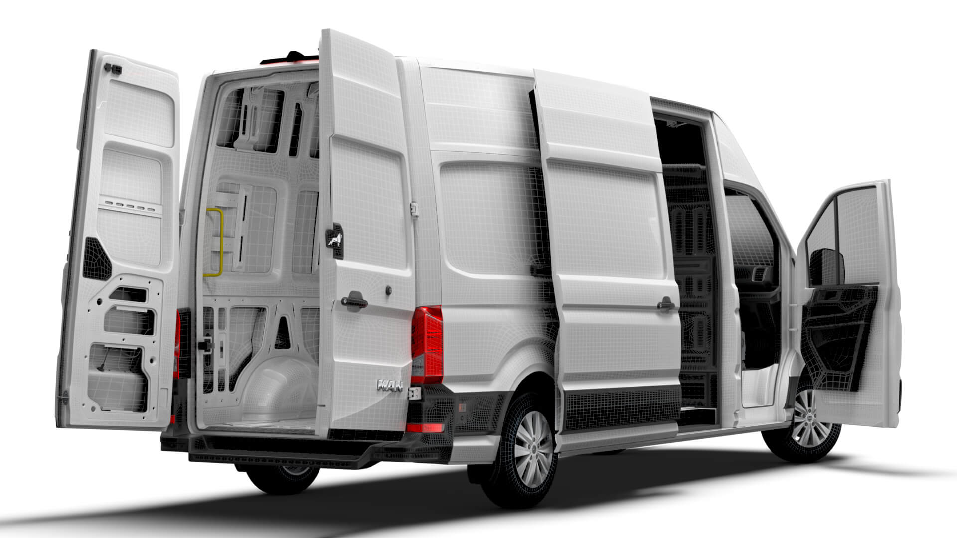 MAN TGE Van LWB SHR HQInterior 2025 - 3D Model by Creator 3D