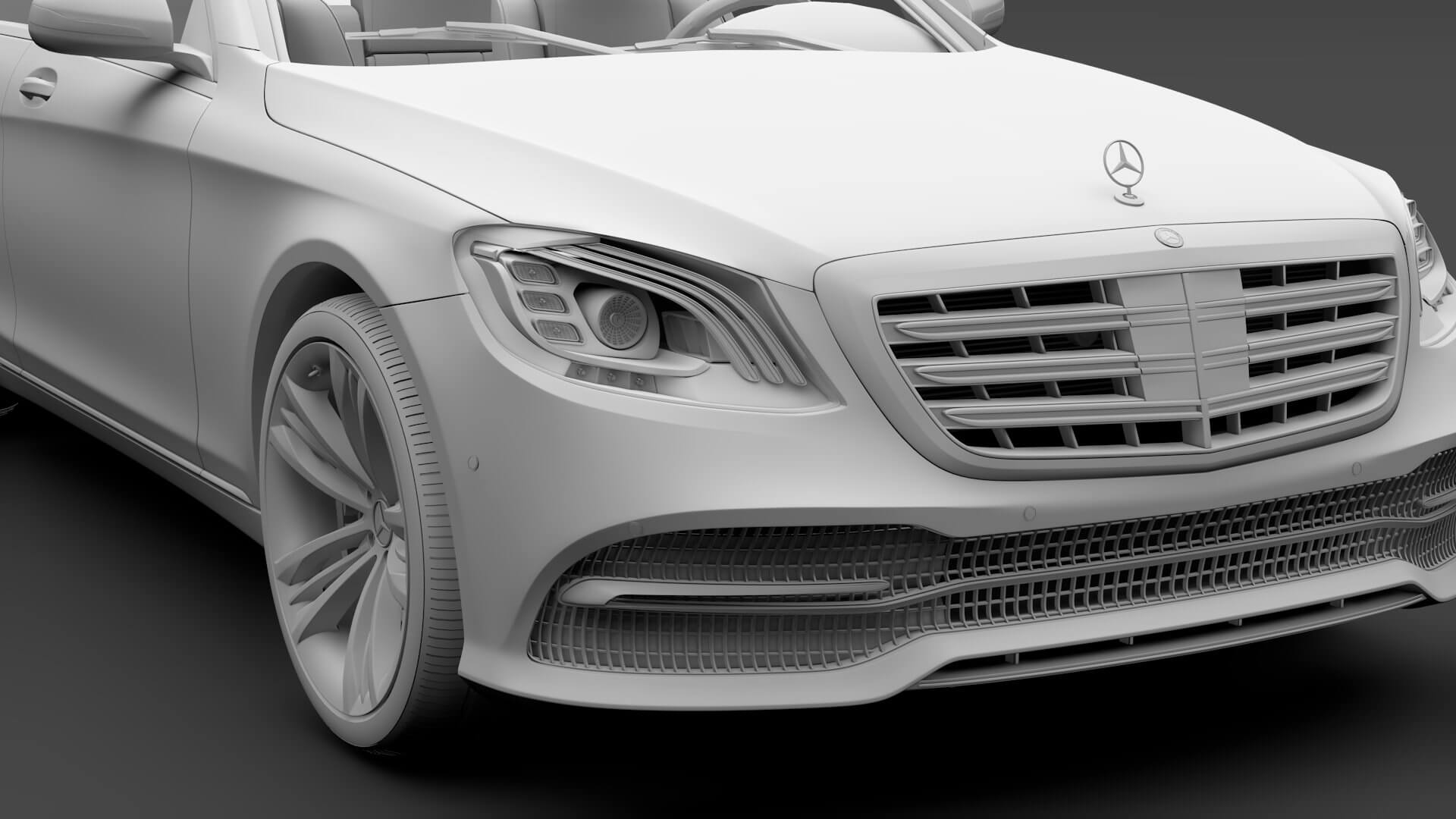 Mercedes Benz S 400 D Lang 4MATIC V222 2018 - 3D Model by Creator 3D