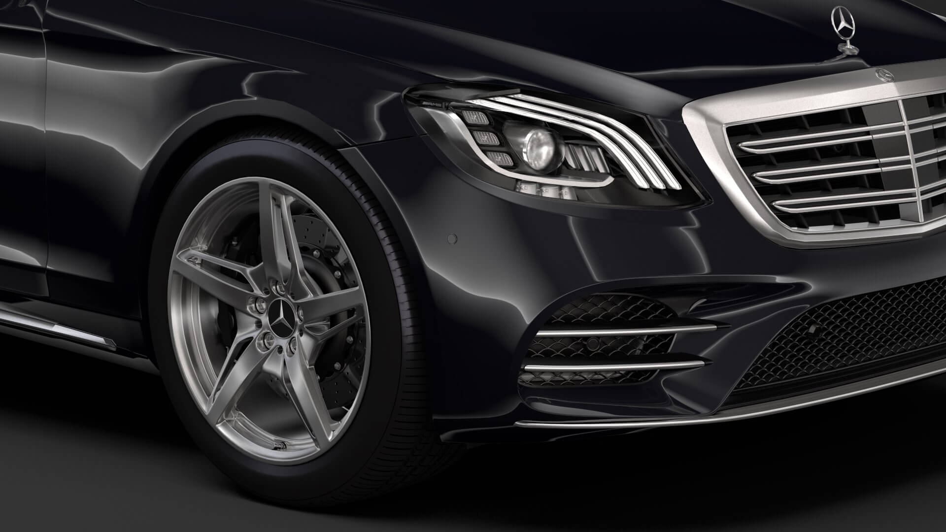 Mercedes Benz S 560 Lang 4MATIC AMG Line W222 2018 - 3D Model by Creator 3D