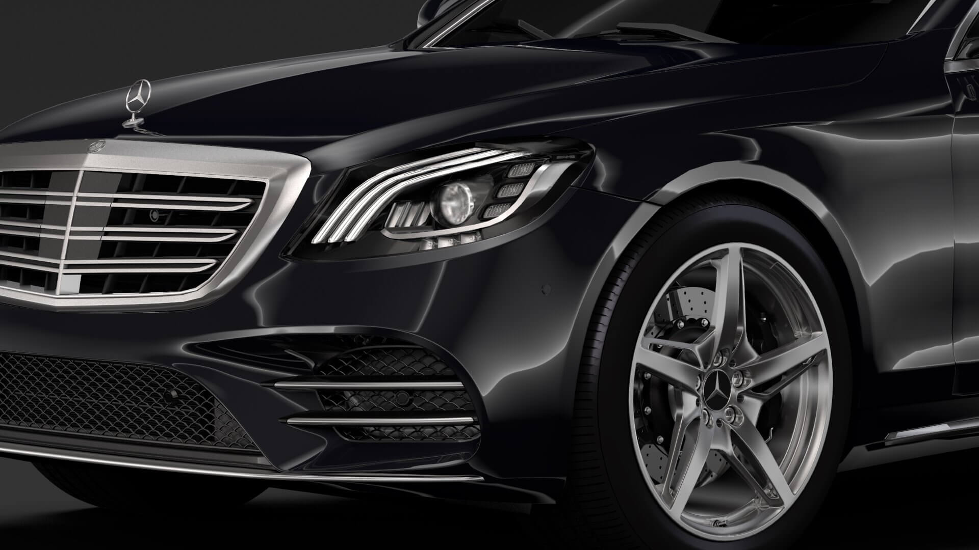 Mercedes Benz S 560 Lang 4MATIC AMG Line W222 2018 - 3D Model by Creator 3D