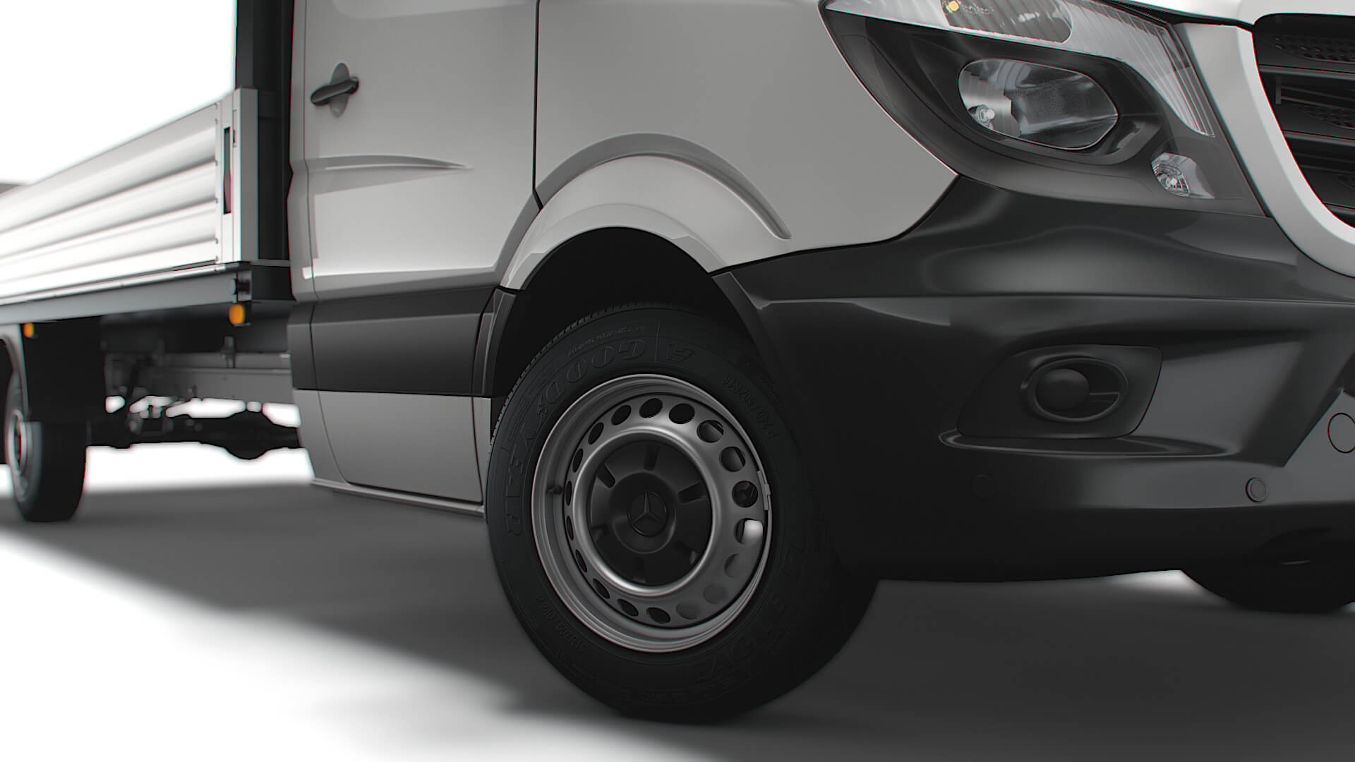 Mercedes Benz Sprinter Dropside Tail Lift 2018 - 3D Model by Creator 3D