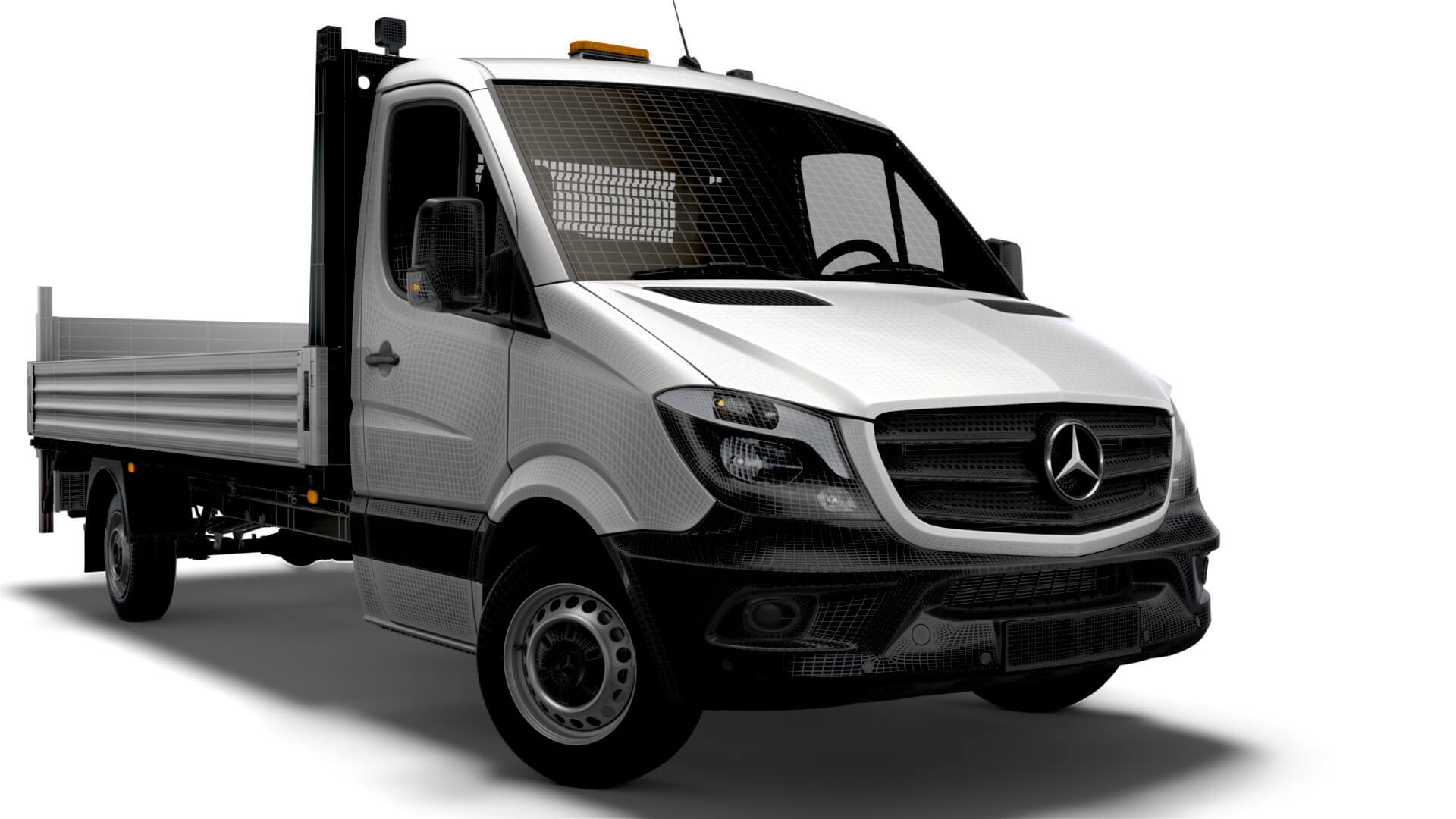 Mercedes Benz Sprinter Dropside Tail Lift 2018 - 3D Model by Creator 3D