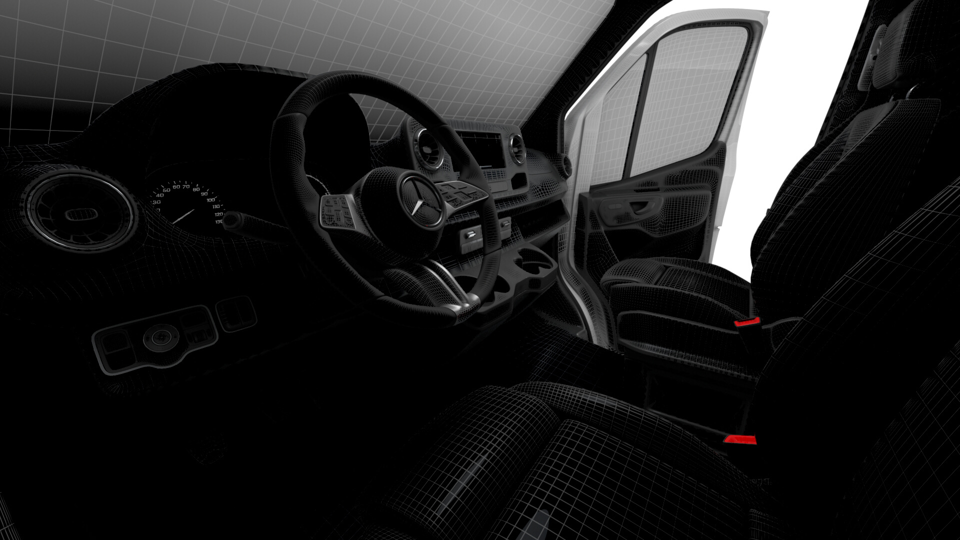 Mercedes Benz Sprinter L2H2 RWD HQ Interior 2025 - 3D Model by Creator 3D