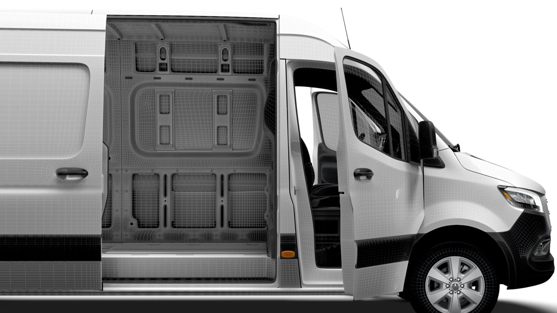 Mercedes Benz Sprinter L4H2 RWD HQ Interior 2025 - 3D Model by Creator 3D