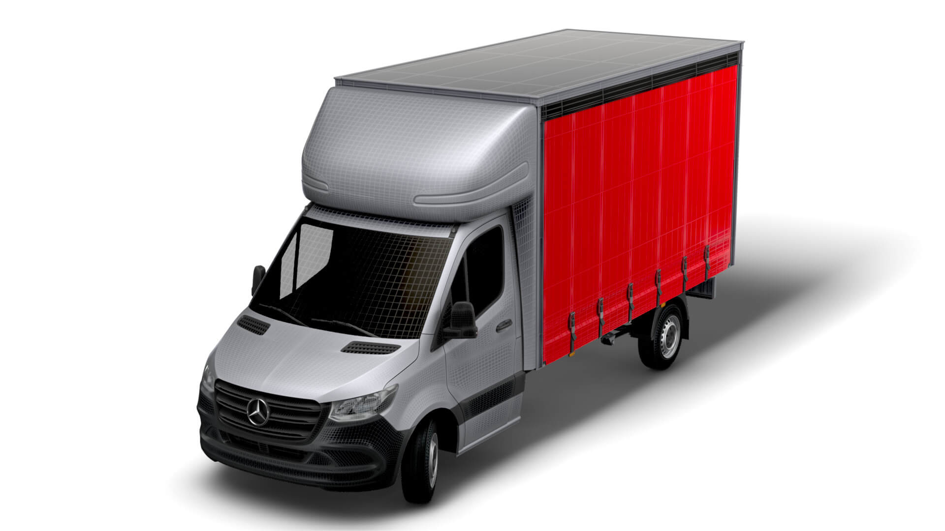 Mercedes Benz Sprinter Luton Curtainsider 2023 - 3D Model by Creator 3D