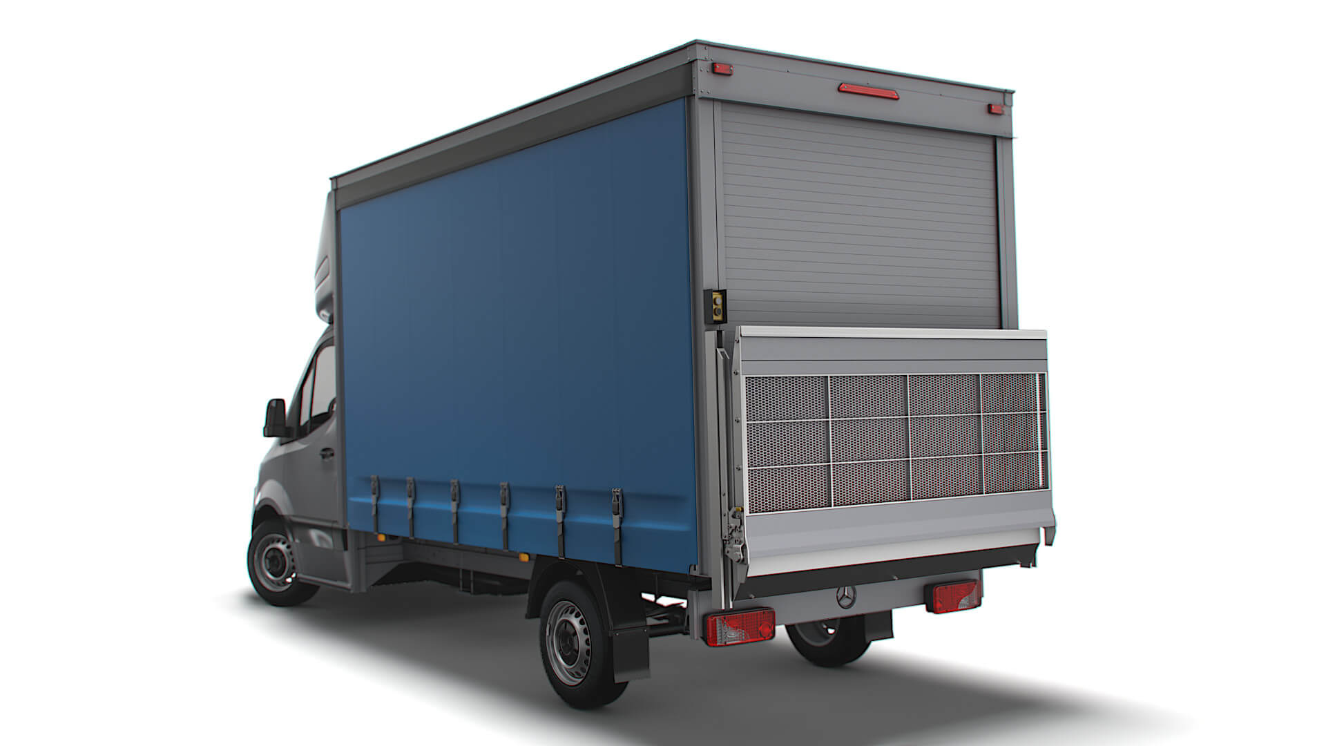 Mercedes Benz Sprinter Luton Curtainsider Tail Lift 2023 - 3D Model by ...