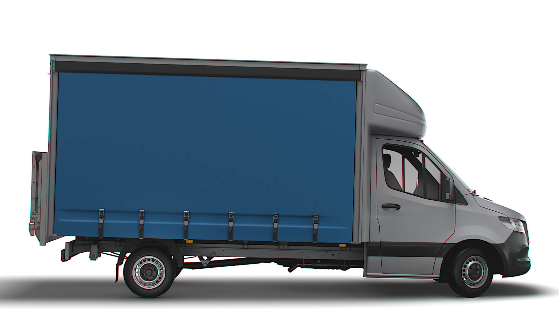 Mercedes Benz Sprinter Luton Curtainsider Tail Lift 2023 - 3D Model by ...