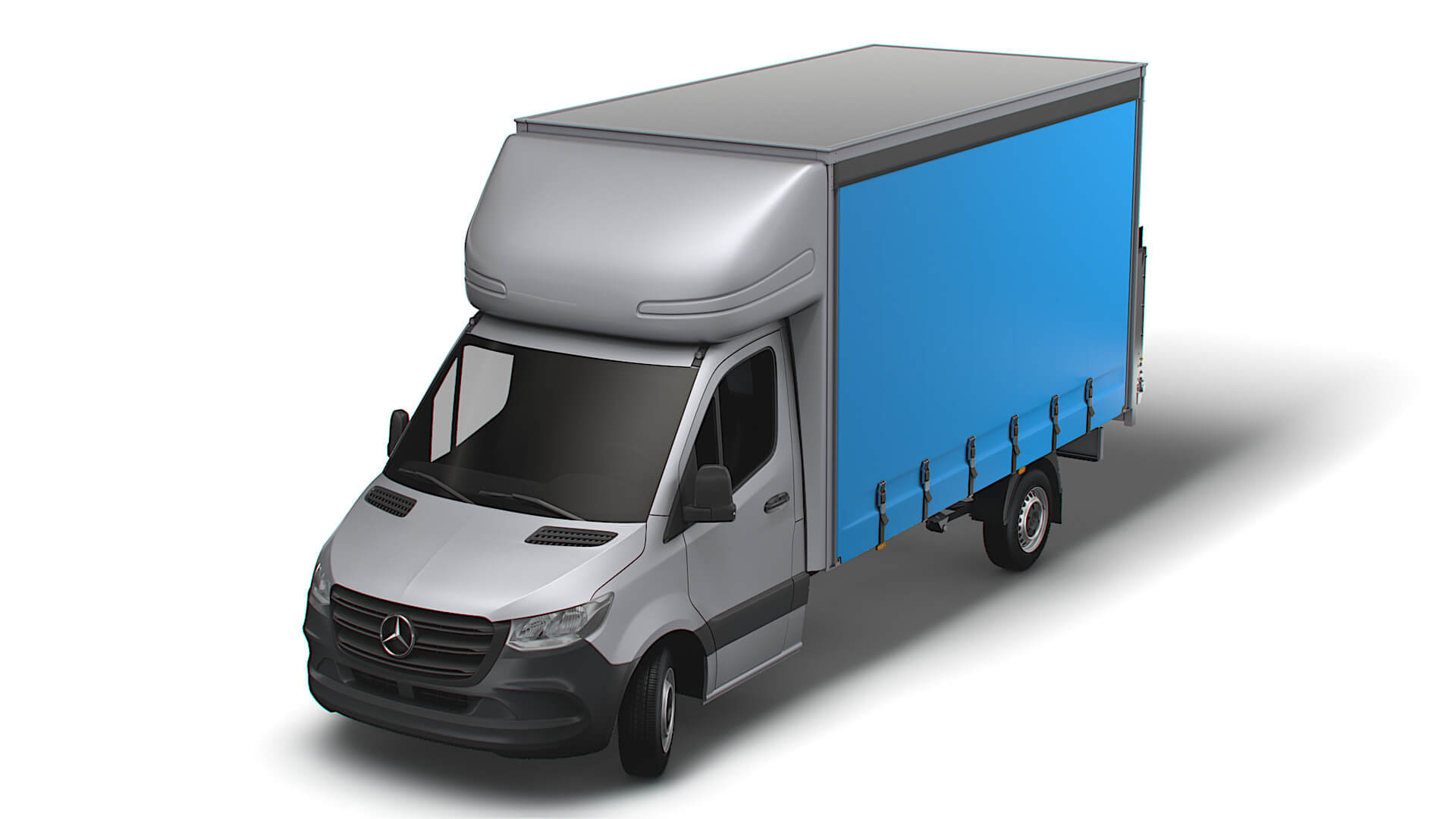 Mercedes Benz Sprinter Luton Curtainsider Tail Lift 2023 - 3D Model by ...
