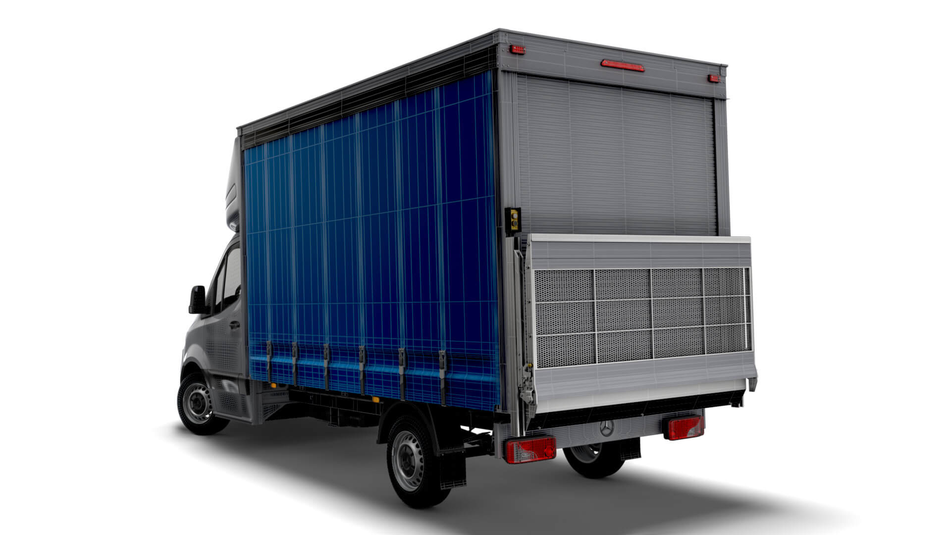Mercedes Benz Sprinter Luton Curtainsider Tail Lift 2023 - 3D Model by ...