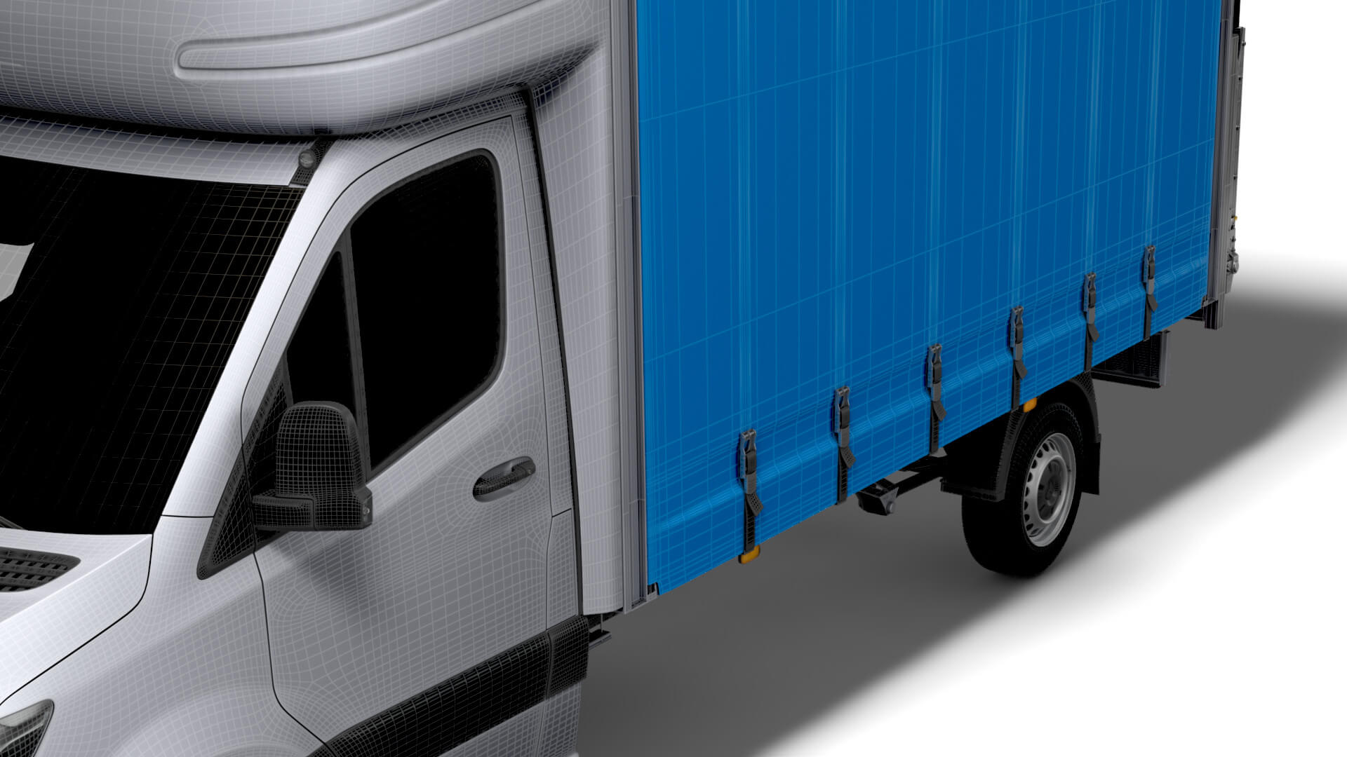 Mercedes Benz Sprinter Luton Curtainsider Tail Lift 2023 - 3D Model by ...