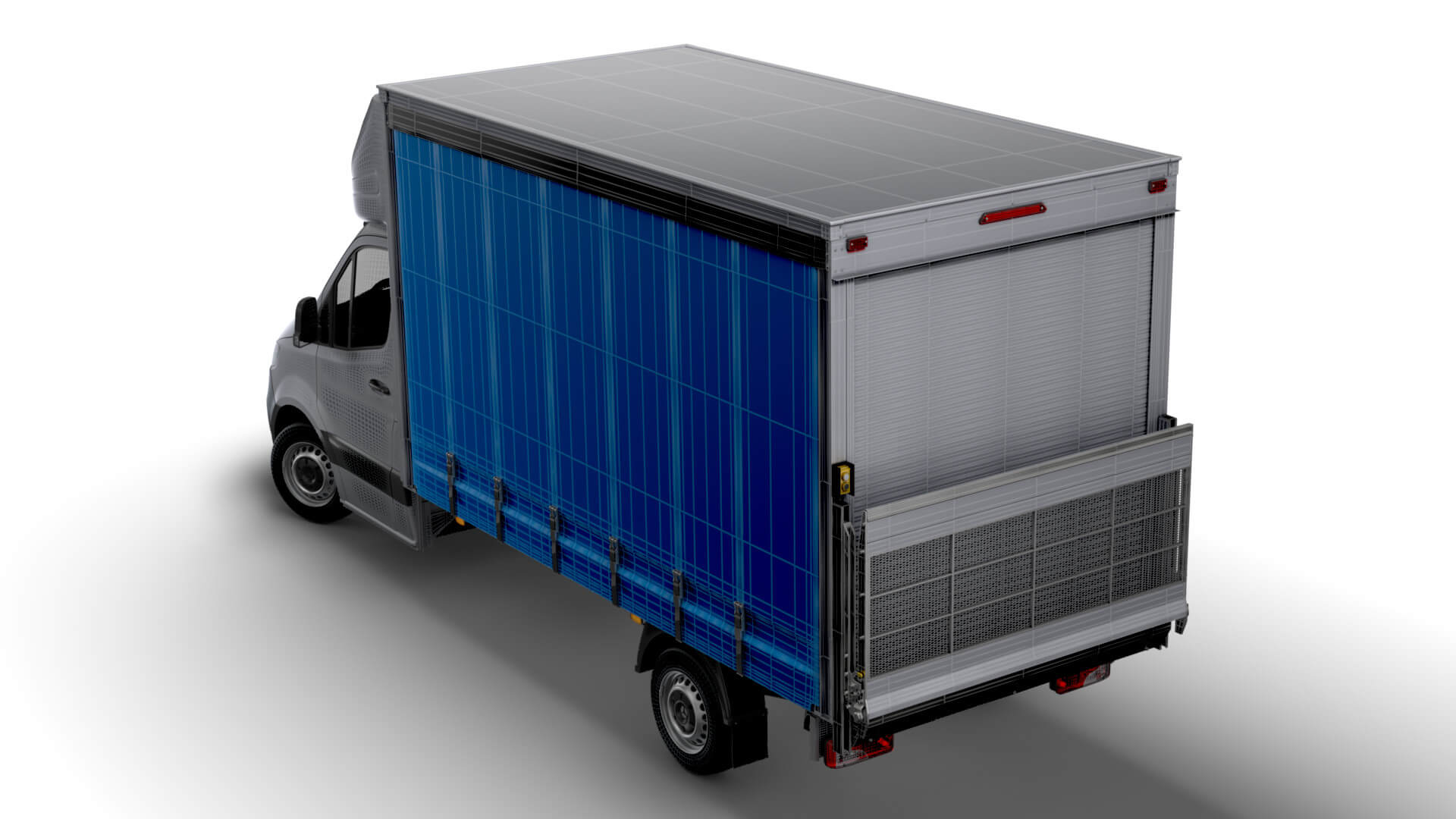 Mercedes Benz Sprinter Luton Curtainsider Tail Lift 2023 - 3D Model by ...