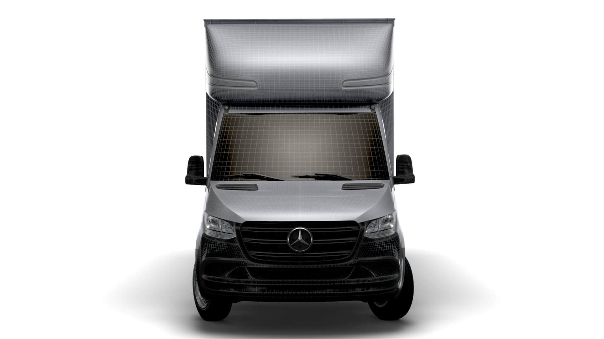 Mercedes Benz Sprinter Luton Curtainsider Tail Lift 2023 - 3D Model by ...