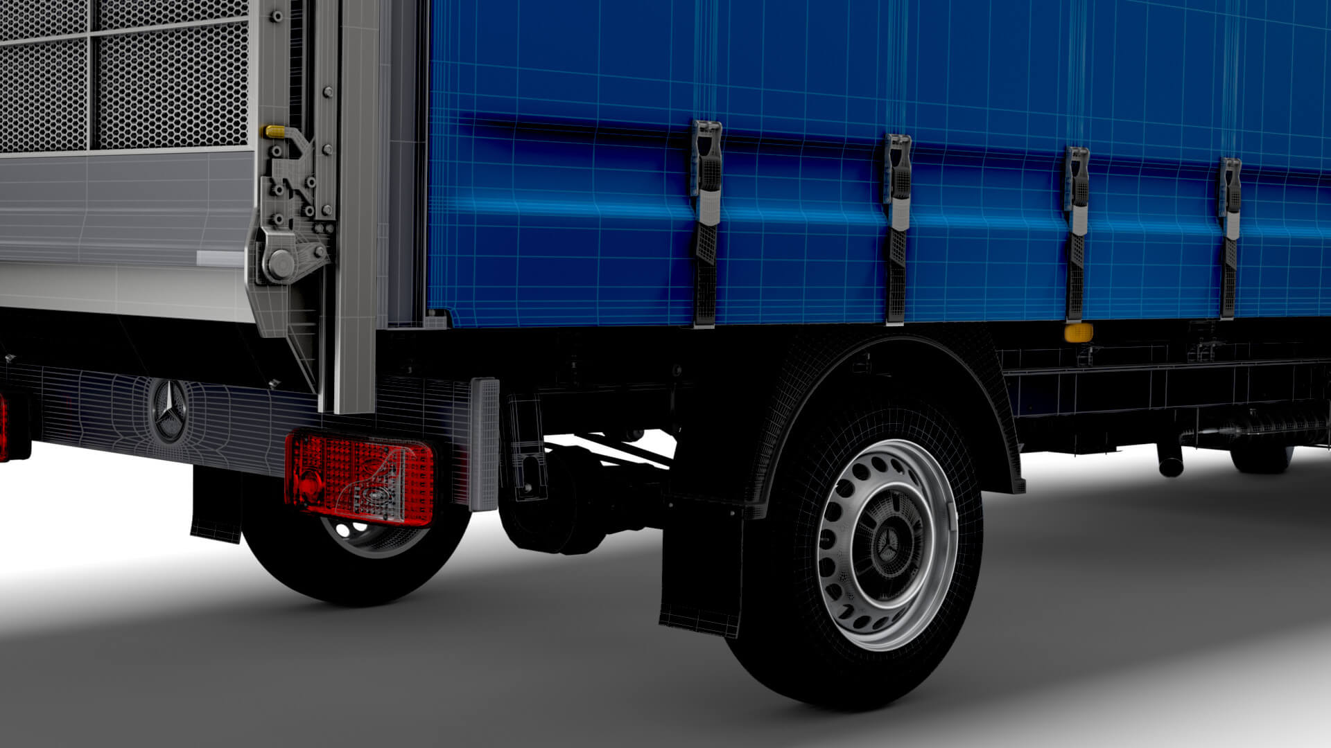 Mercedes Benz Sprinter Luton Curtainsider Tail Lift 2023 - 3D Model by ...