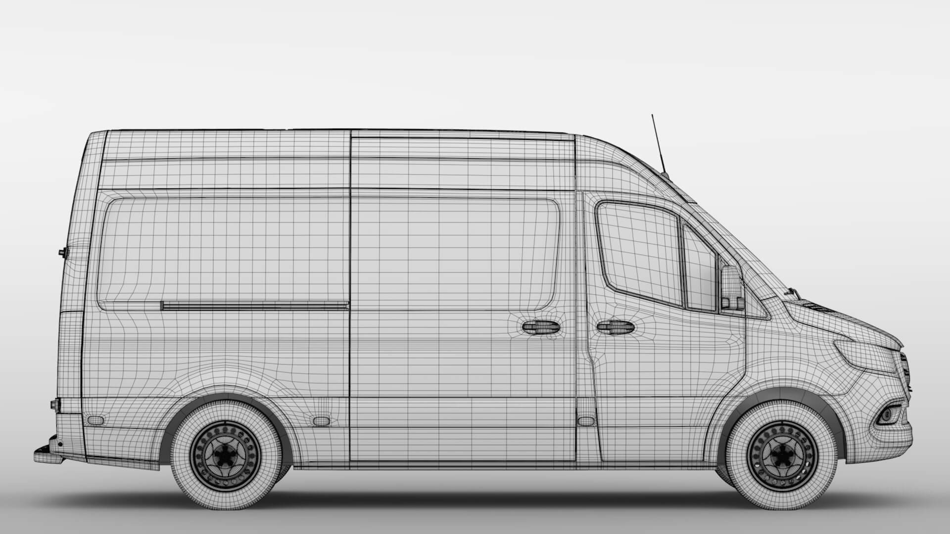 Mercedes Benz Sprinter Panel Van L2H2 RWD 2019 - 3D Model by Creator 3D