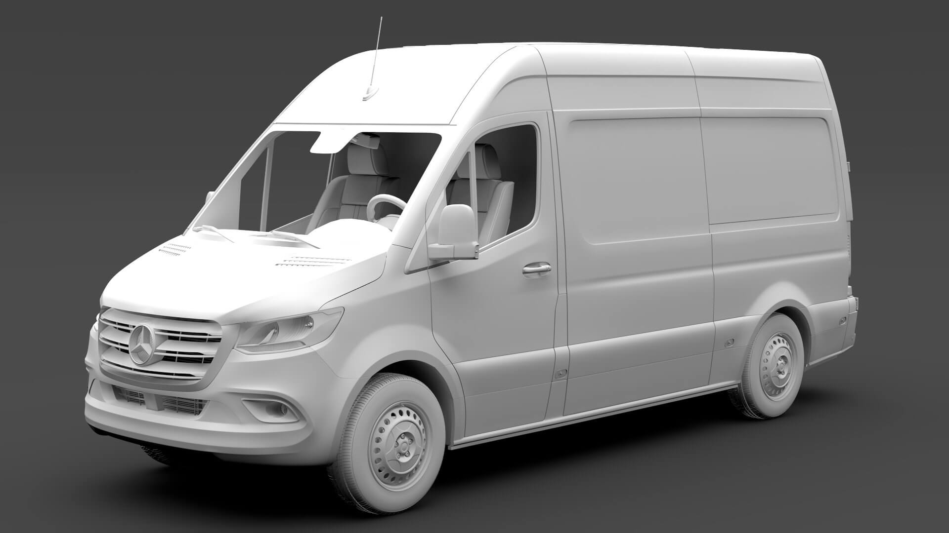 Mercedes Benz Sprinter Panel Van L2H2 RWD 2019 - 3D Model by Creator 3D
