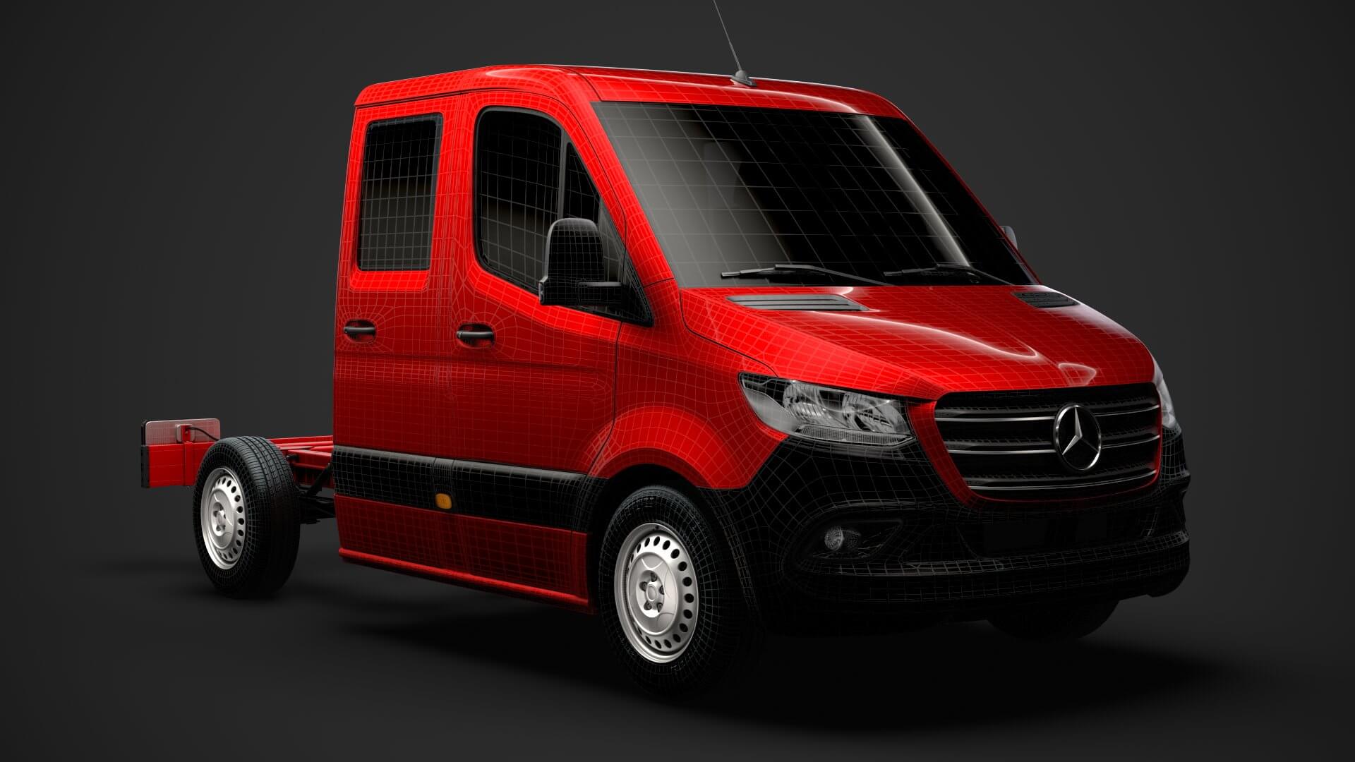 Mercedes Sprinter Chassis Crew Cab L1 FWD 2019 - 3D Model by Creator 3D