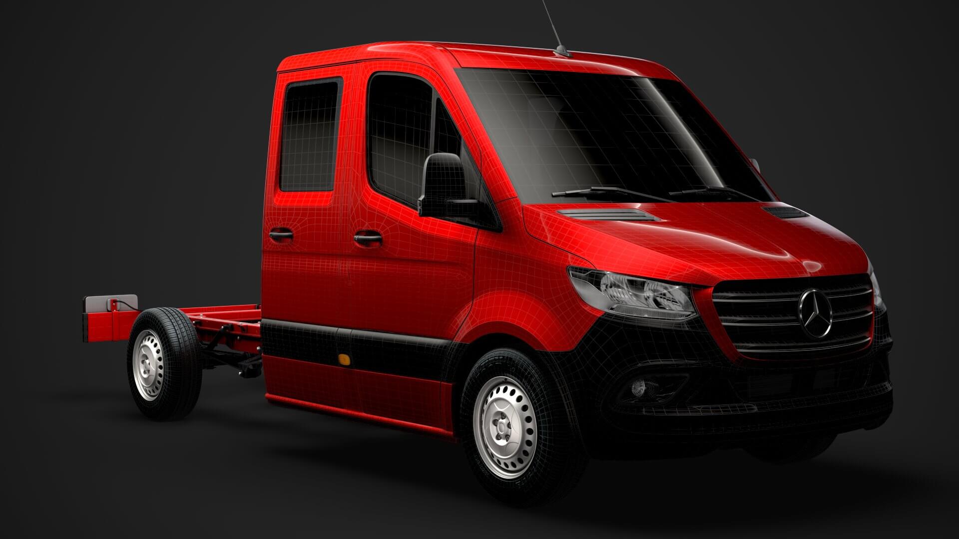 Mercedes Sprinter Chassis Crew Cab L2 RWD 2019 - 3D Model by Creator 3D